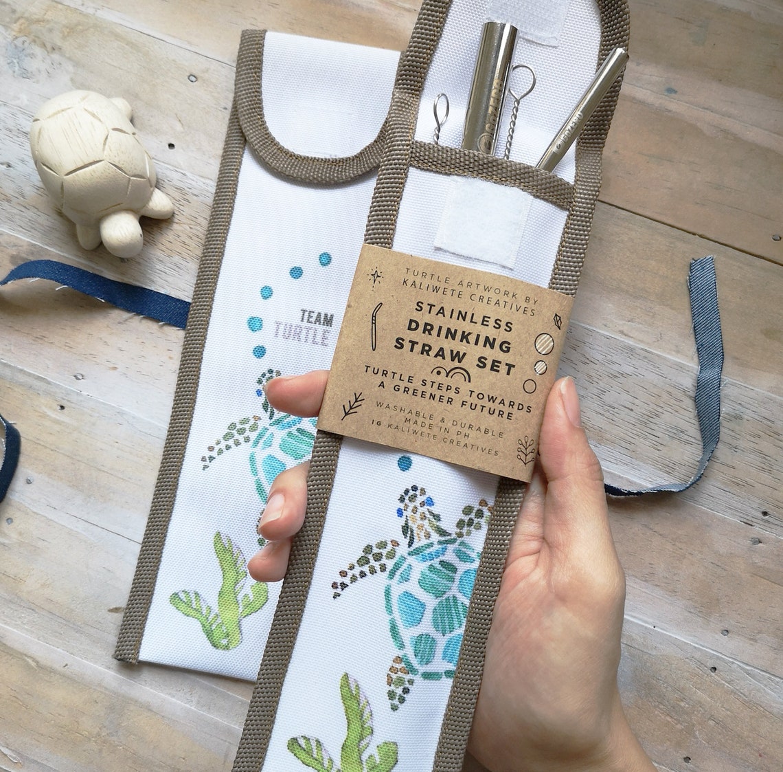 Team Turtle Reusable Straw Set/ Stainless Straw Set/ Reusable Straw Set ...