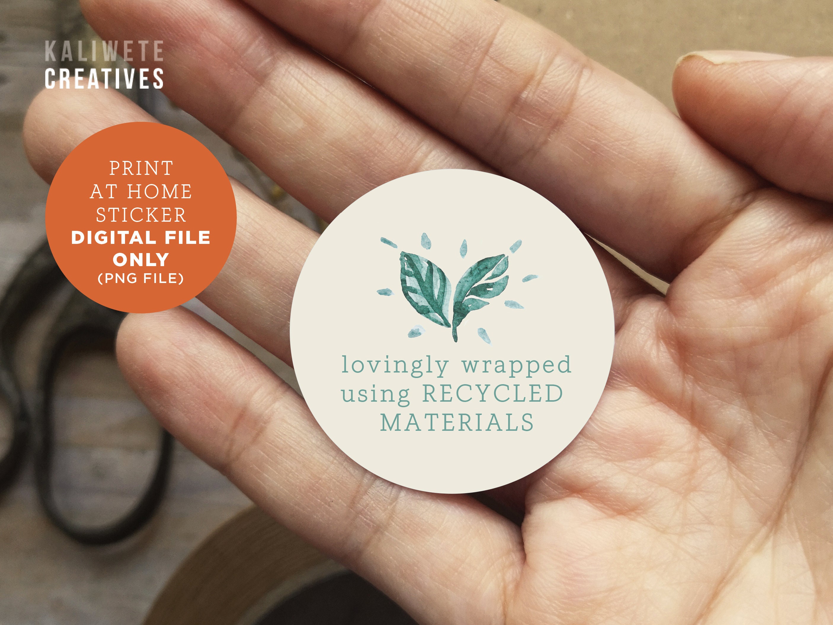 Recycle Printable Sticker Labels Small Business Stickers Eco-friendly ...