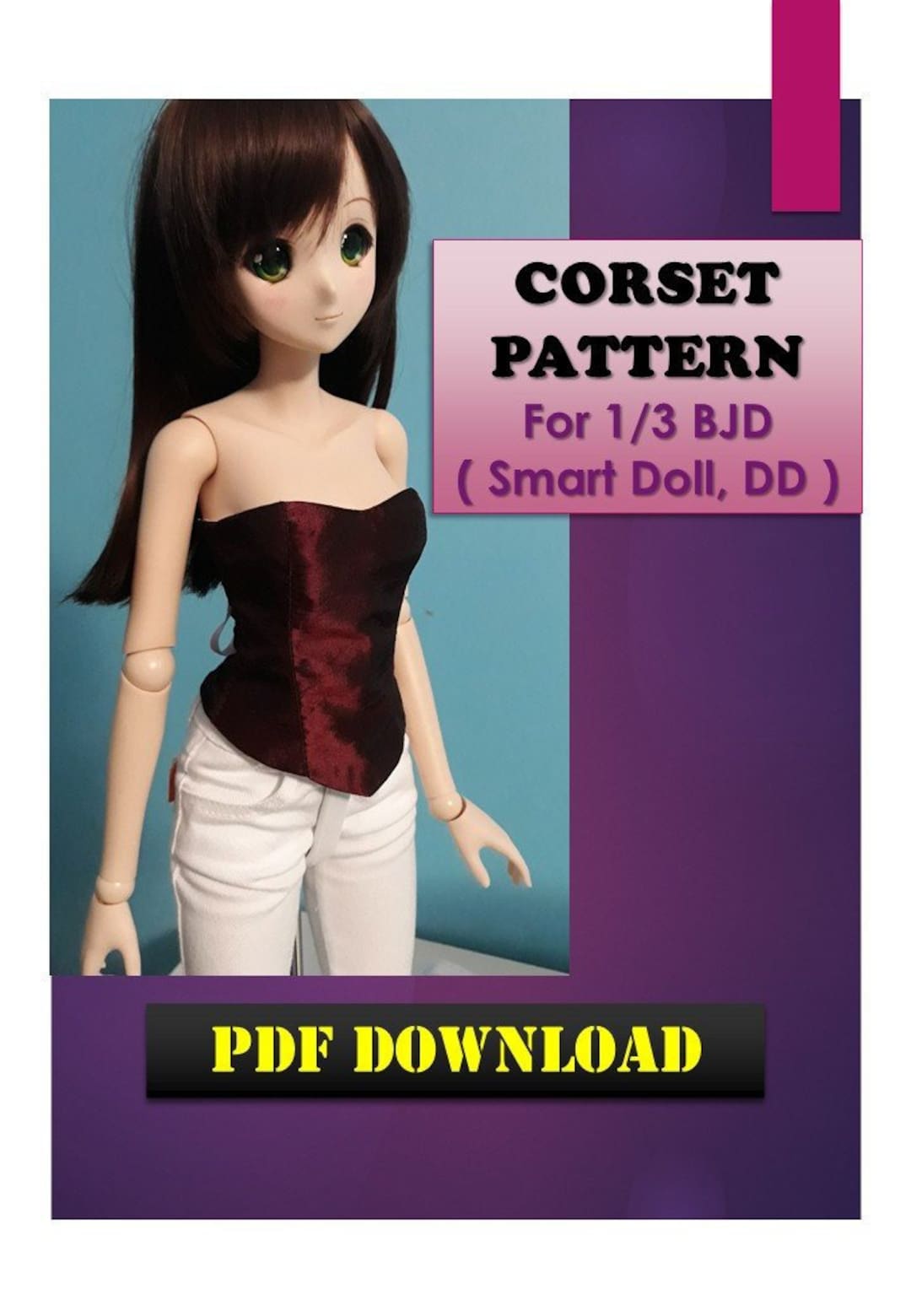 Bustier-corset Pattern for 1/3 SD BJD Smart Doll Dollfie - Etsy