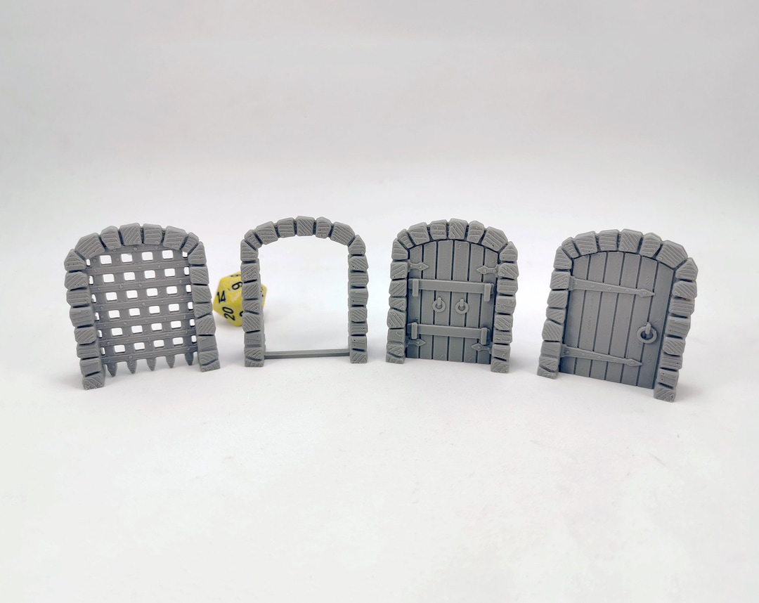 3D Printed Dungeon Doors: 28mm RPG Terrain - Etsy