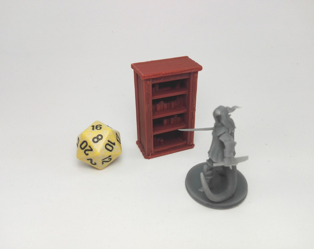 Bookcase | 28mm Dungeons and Dragons Terrain | D&D Terrain | Tabletop ...