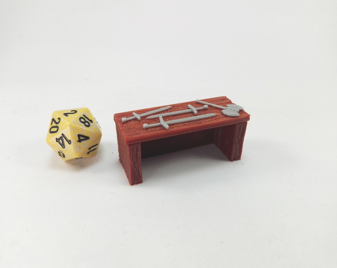 Weapon Merchant Table 28mm Dnd Terrain Dungeons and Dragons Terrain - Etsy
