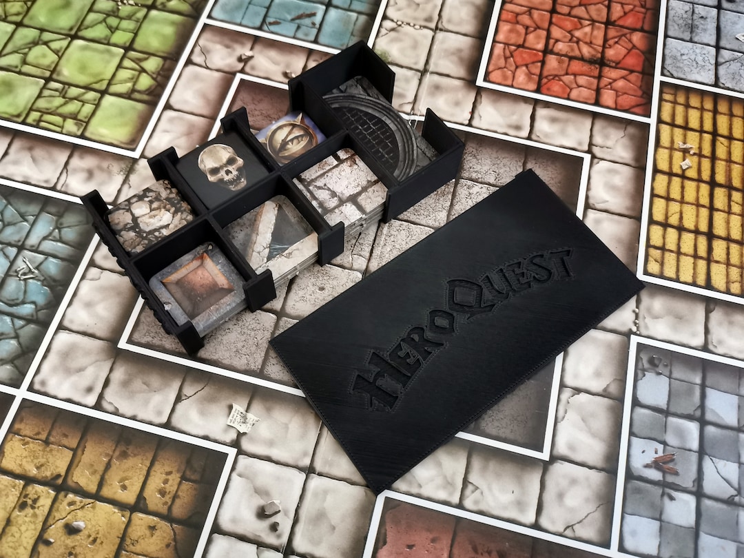 Heroquest Tiles Holder With Lid | Compatible With 1989 & 2021 Versions ...