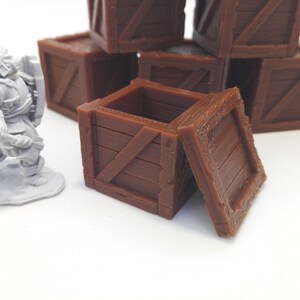 Big Crates Set 2x 28mm Dungeons and Dragons Terrain Dnd Terrain ...