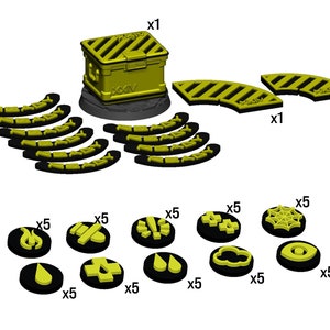 Necromunda Token Set (50x Tokens + 2x Line of Fire Arc + 1x Loot Box ...