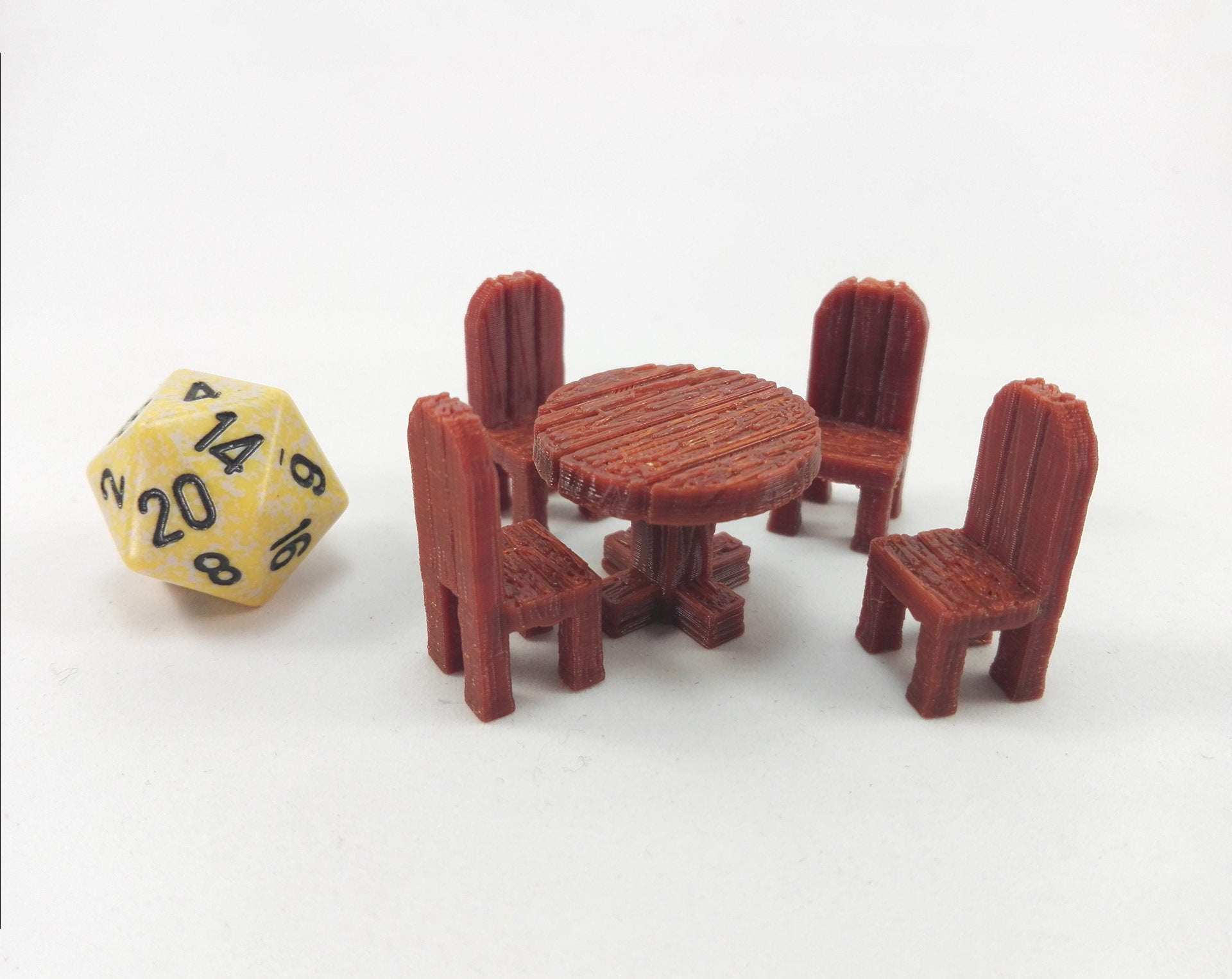 Round Table and Chairs 28mm Dungeons and Dragons Terrain | Etsy