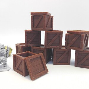 Big Crates Set 2x 28mm Dungeons and Dragons Terrain Dnd Terrain ...