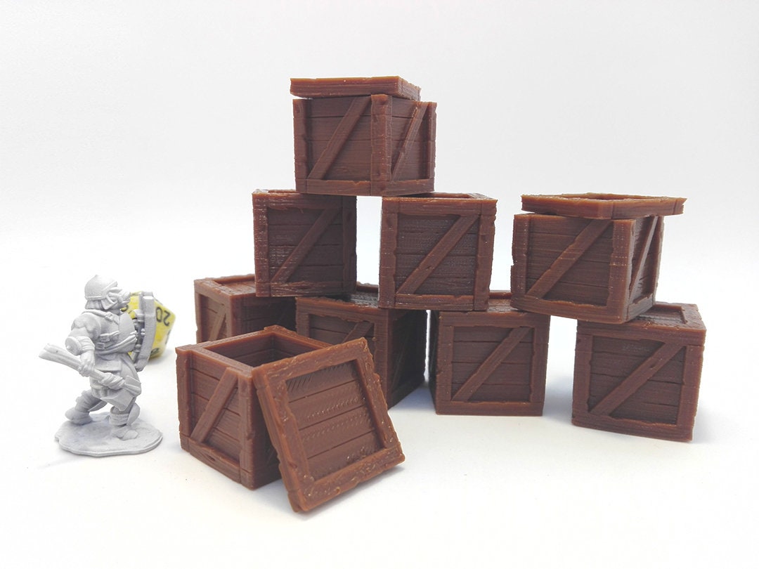 Big Crates Set 2x 28mm Dungeons and Dragons Terrain DnD | Etsy