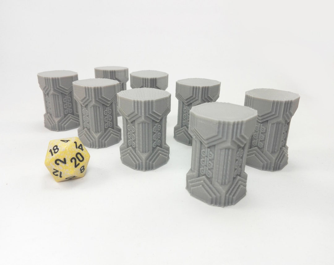 Dwarven Pillars (set of 8): 28mm Dnd Tabletop Terrain - Etsy