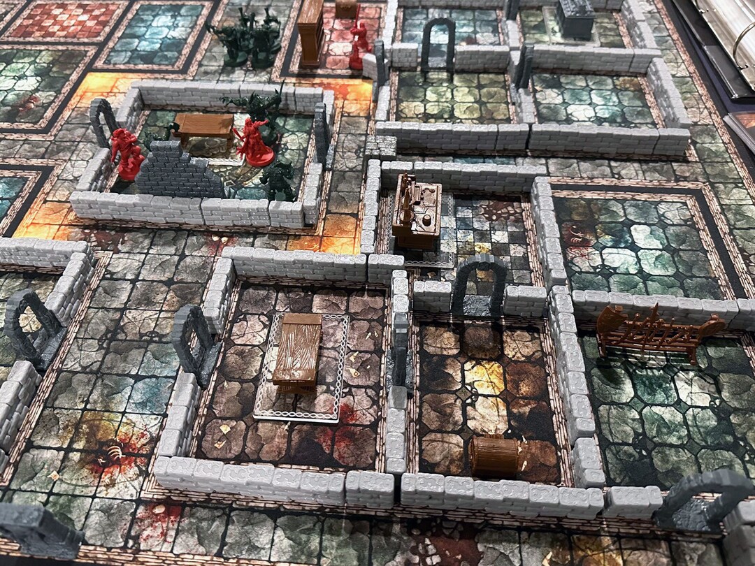 Heroquest Modular Walls Set (x108) – 3D Printed Dungeon Terrain for ...