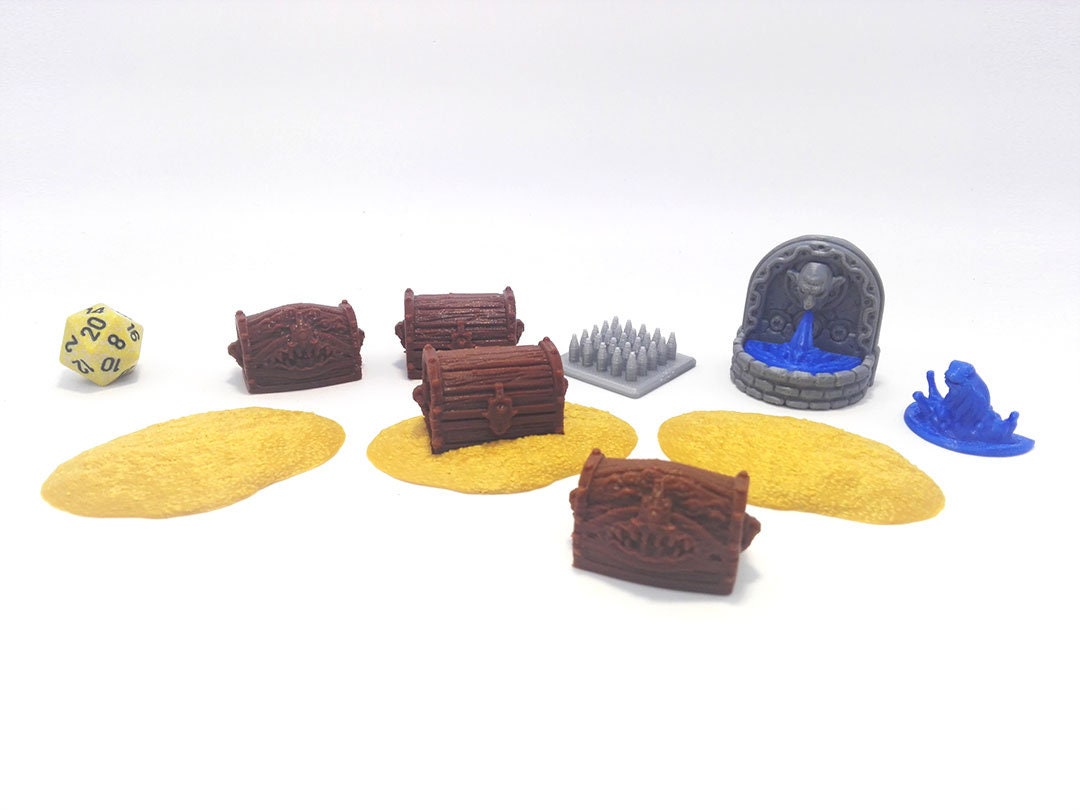 Dnd Traps and Loot | 28mm Dungeons and Dragons Terrain | Tabletop ...