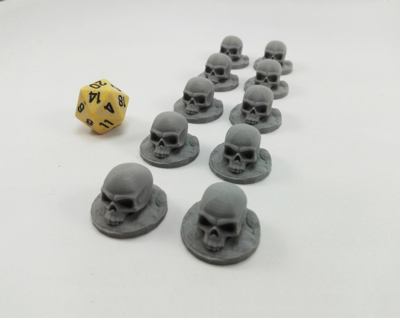Skull Tokens Set 10x Death Counters for Tabletop Games - Etsy