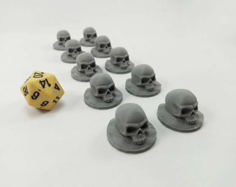Skull Tokens Set 10x Death Counters for Tabletop Games - Etsy