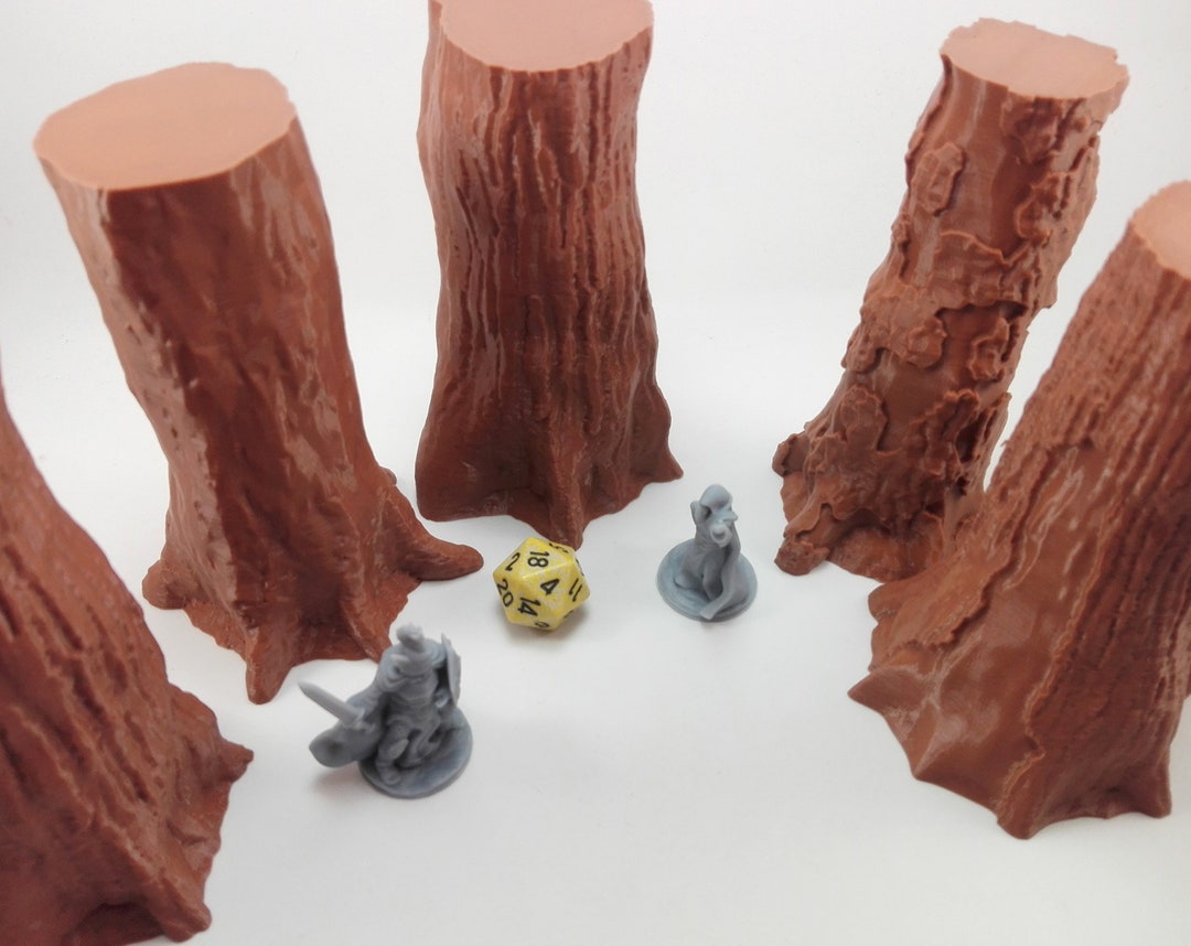 Giant Tree Trunks | Set 5x | 28mm Dungeons and Dragons Terrain - Etsy