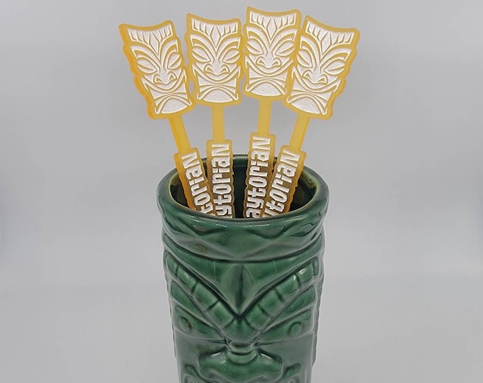 Custom Tiki Swizzle Sticks - Frosted Colors - Etsy