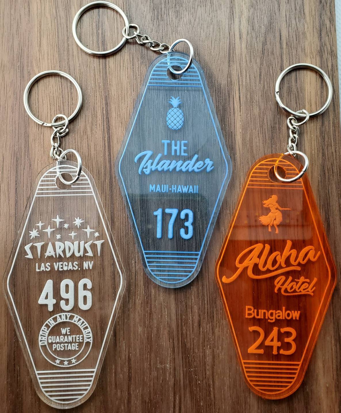 Stardust Vintage Motel Keychain | Etsy