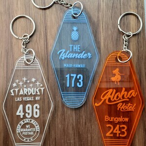 Aloha Hotel Vintage Motel Keychain - Etsy