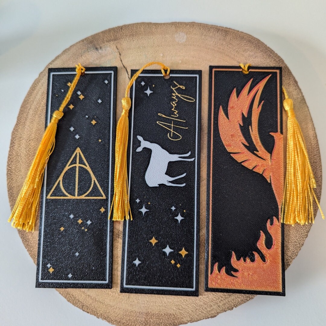 Harry Potter Inspired 3D Printed Bookmarks, Potter Fan Gifts ...