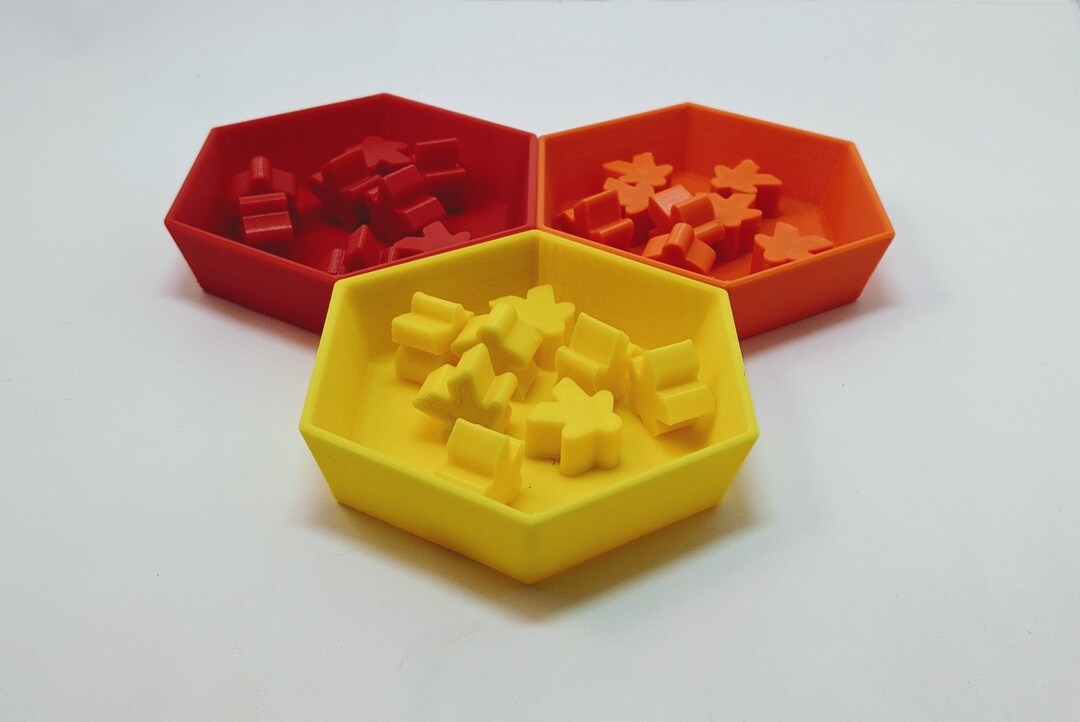 Set of 1, 3, 6 or 9 Stacking Tabletop Token Trays - Large Size -board ...