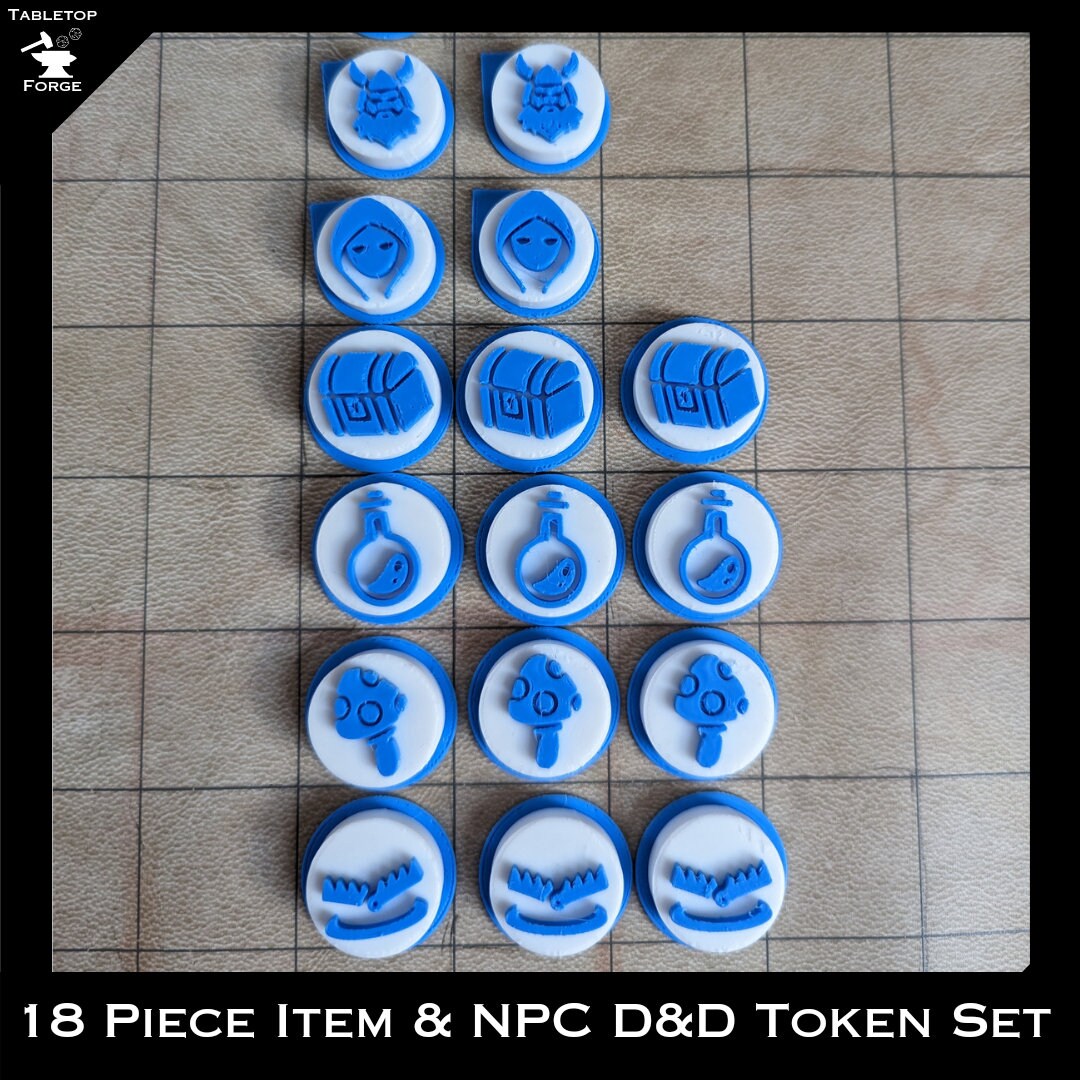 D&D Npc and Item Tokens, Dnd Tokens, Token Set, RPG, Tabletop Gaming - Etsy