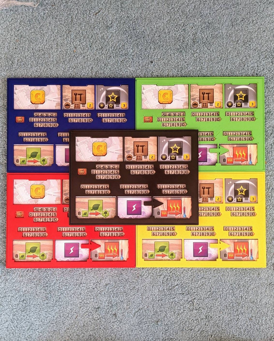 3D Printed Terraforming Mars Compatible Player Board Frames - Set of 5 ...