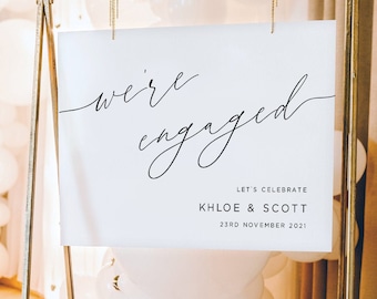 Engagement Party Sign, Wedding Engagement Sign, Print Yourself ...