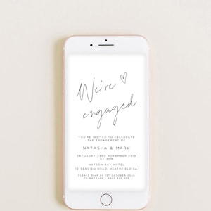 Electronic Engagement Invitation, We're Engaged Phone Invite, Text ...