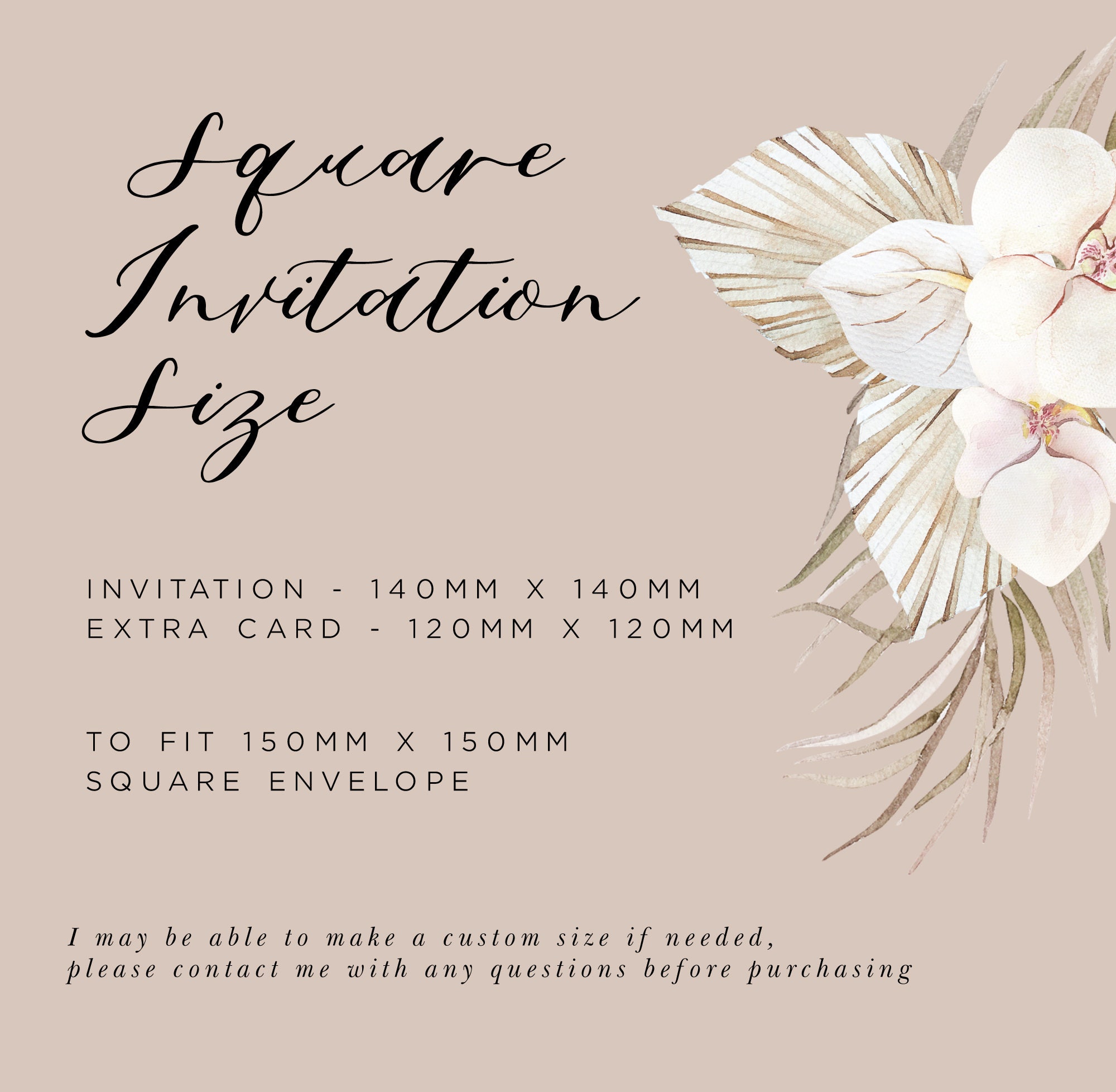 Printable Square Wedding Invitation Suite With Invite & - Etsy