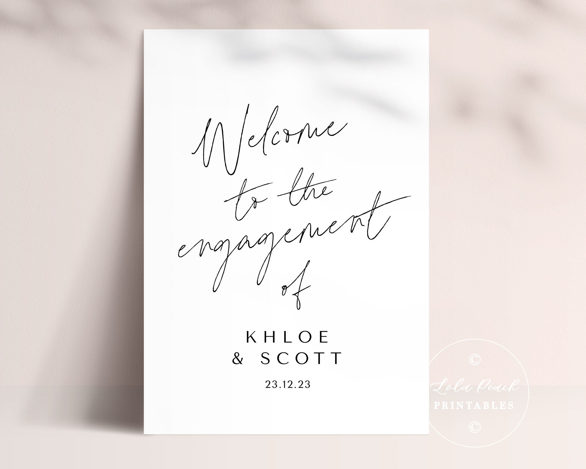 Engagement Party Sign Wedding Engagement Sign Printable | Etsy