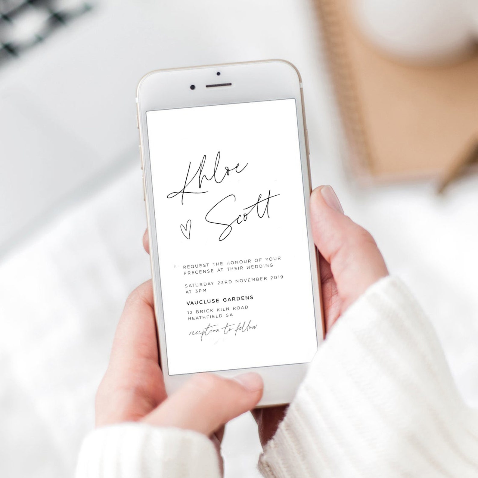 Electronic Wedding Invitation Phone Wedding Invite Wedding - Etsy