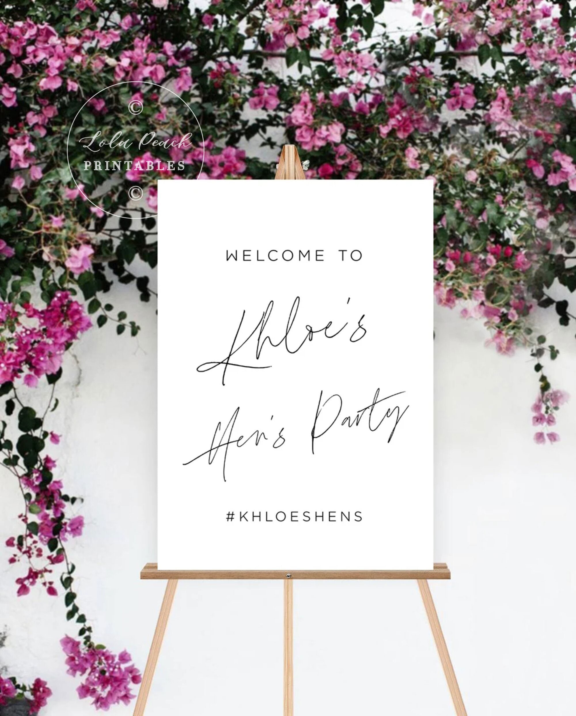 Wedding Bachelorette Sign, Hens Party Sign, Print Yourself, Printable ...