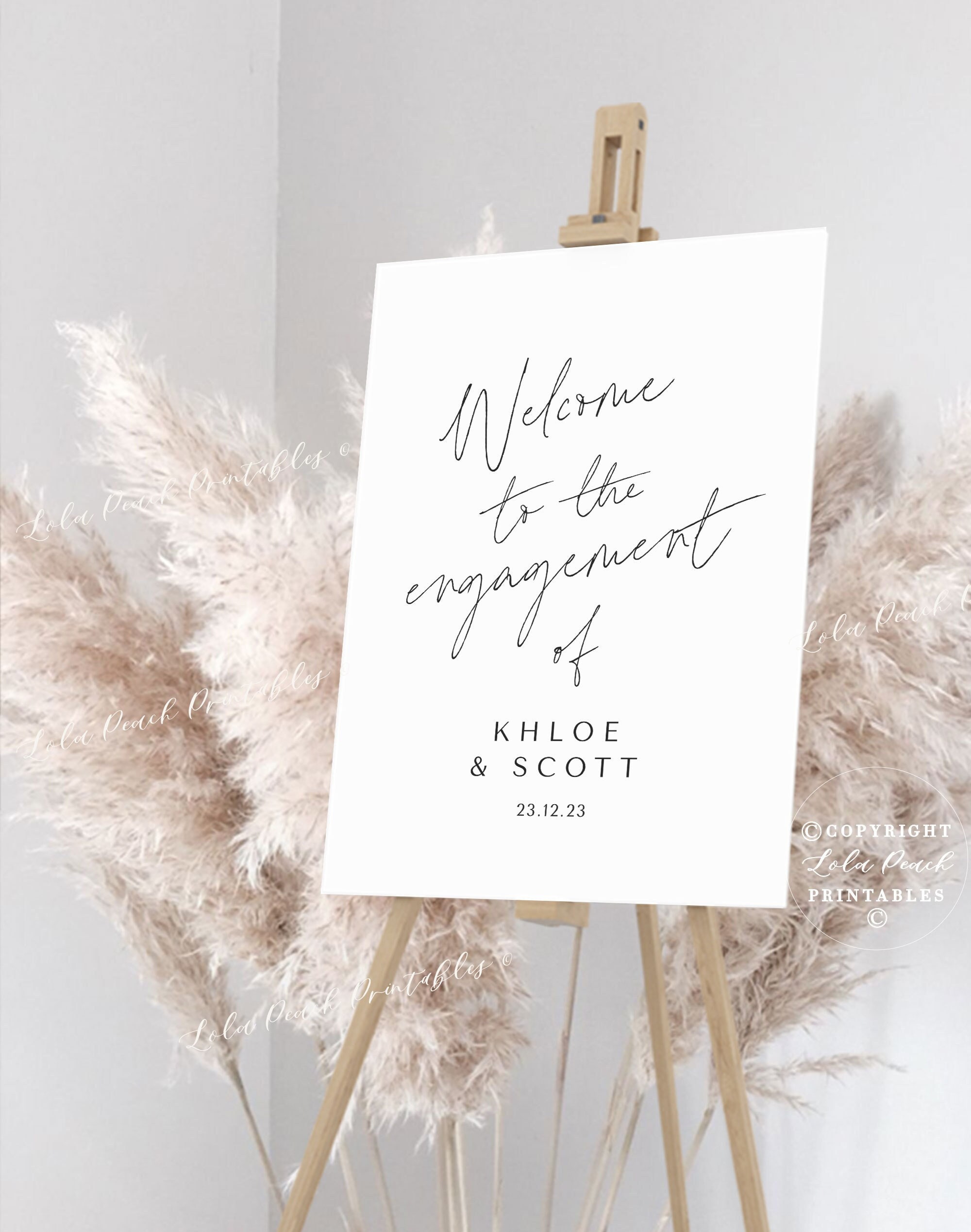 Engagement Party Sign Wedding Engagement Sign Printable | Etsy