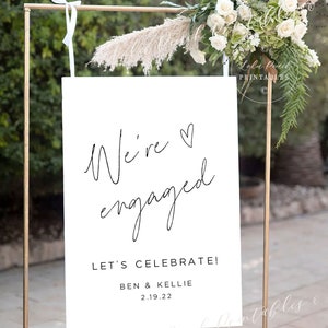 Engagement Party Sign, Wedding Engagement Sign, Print Yourself ...