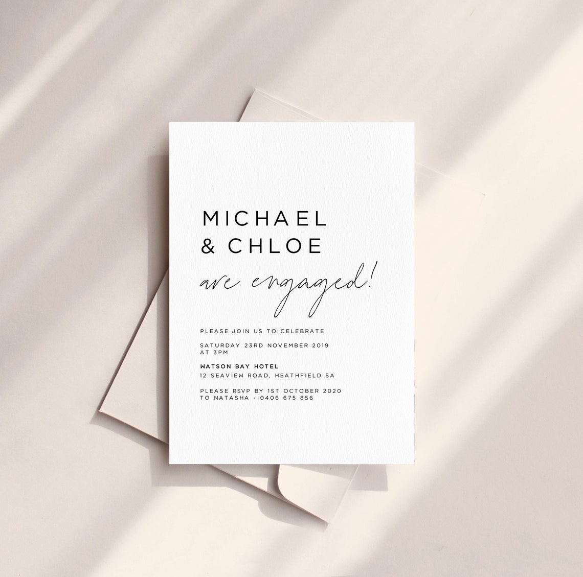 Editable Engagement Invitation, We're Engaged Invite, Printable ...