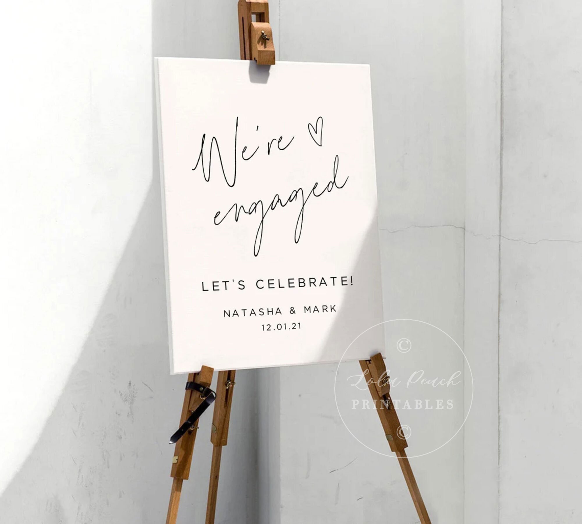 Engagement Party Sign Wedding Engagement Sign Print - Etsy Australia