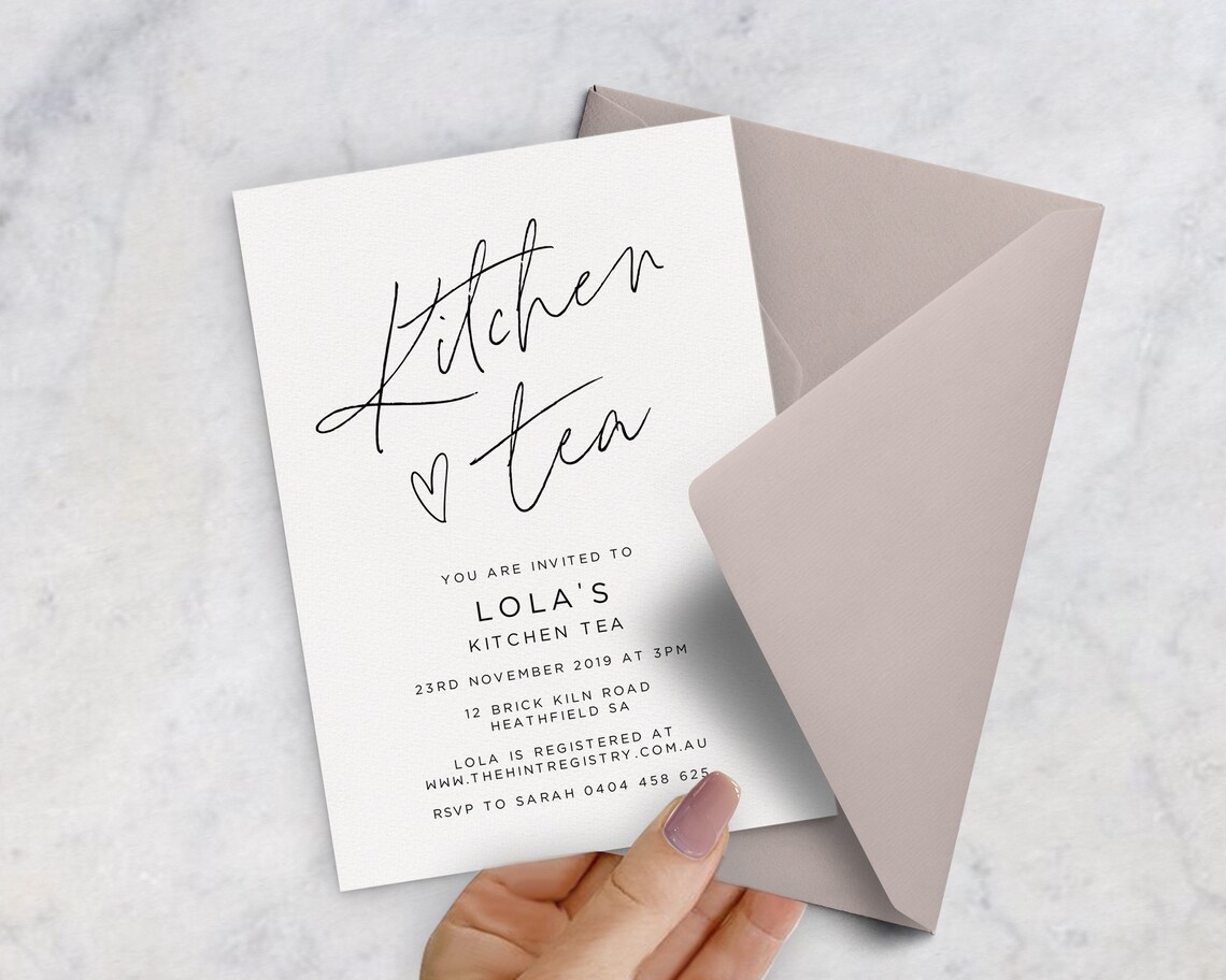 Kitchen Tea Invitation Kitchen Tea Invite Printable Digital - Etsy ...