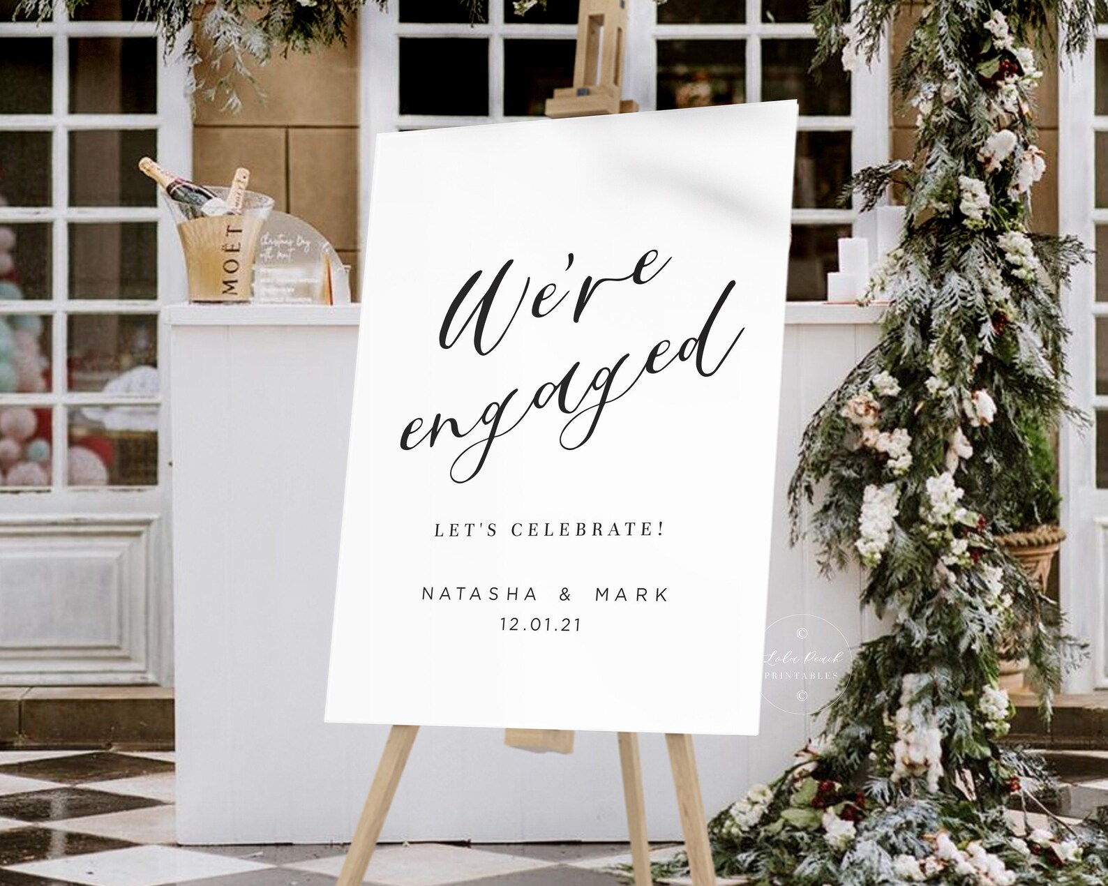 Harlow Engagement Party Sign We're Engaged Sign - Etsy