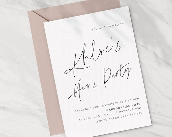 Hen's Party Invitation Hens Party Invite Printable | Etsy
