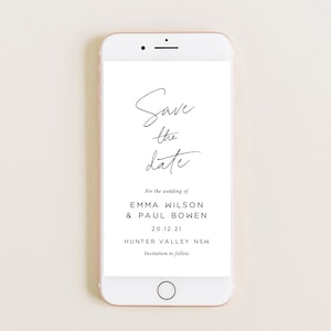 Electronic Save the Date, Phone Save the Date, Wedding Save the Date ...