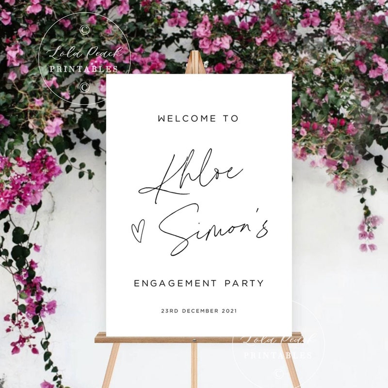 Engagement Signs for Party - Etsy