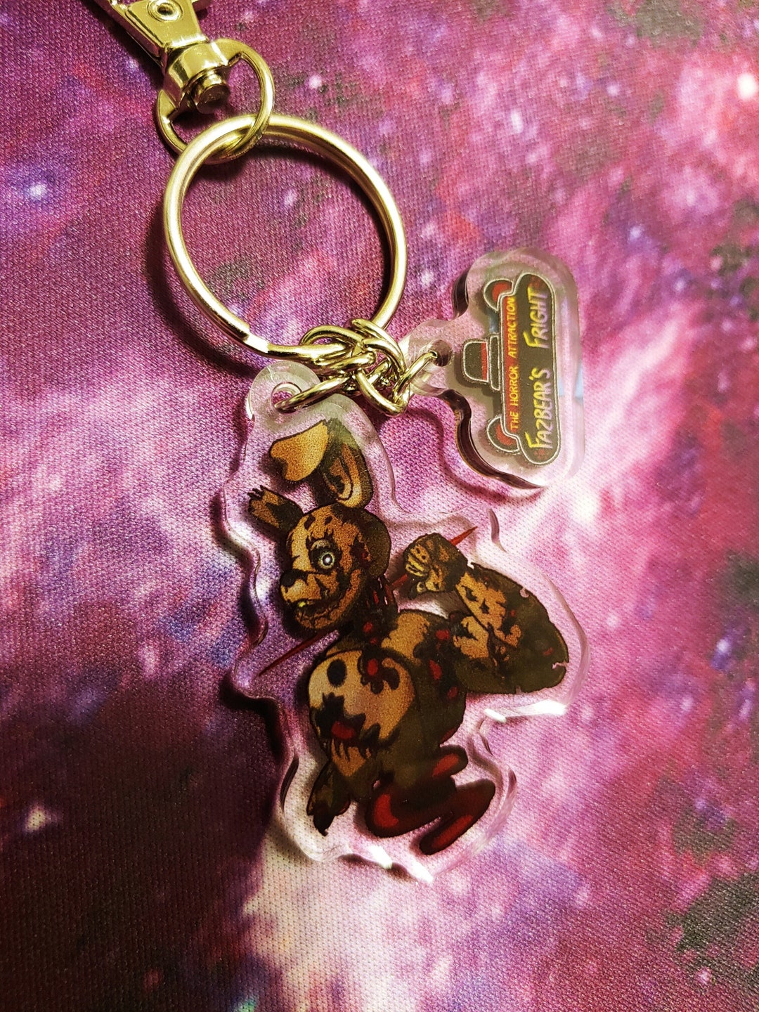 Fazbear's Fright / Springtrap FNAF Acrylic Keychain or Pin - Etsy