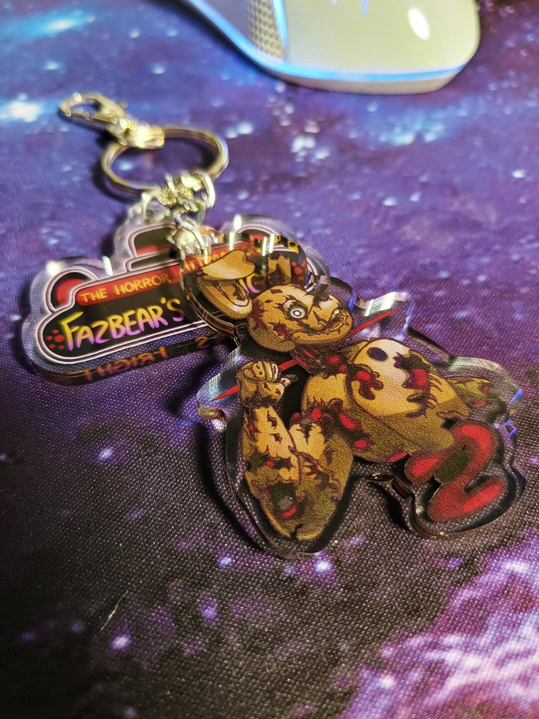 Fazbear's Fright / Springtrap FNAF Acrylic Keychain or Phone Charm - Etsy