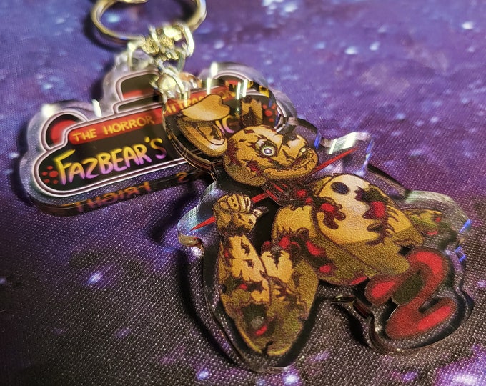 Fazbear's Fright / Springtrap FNAF Acrylic Keychain - Etsy