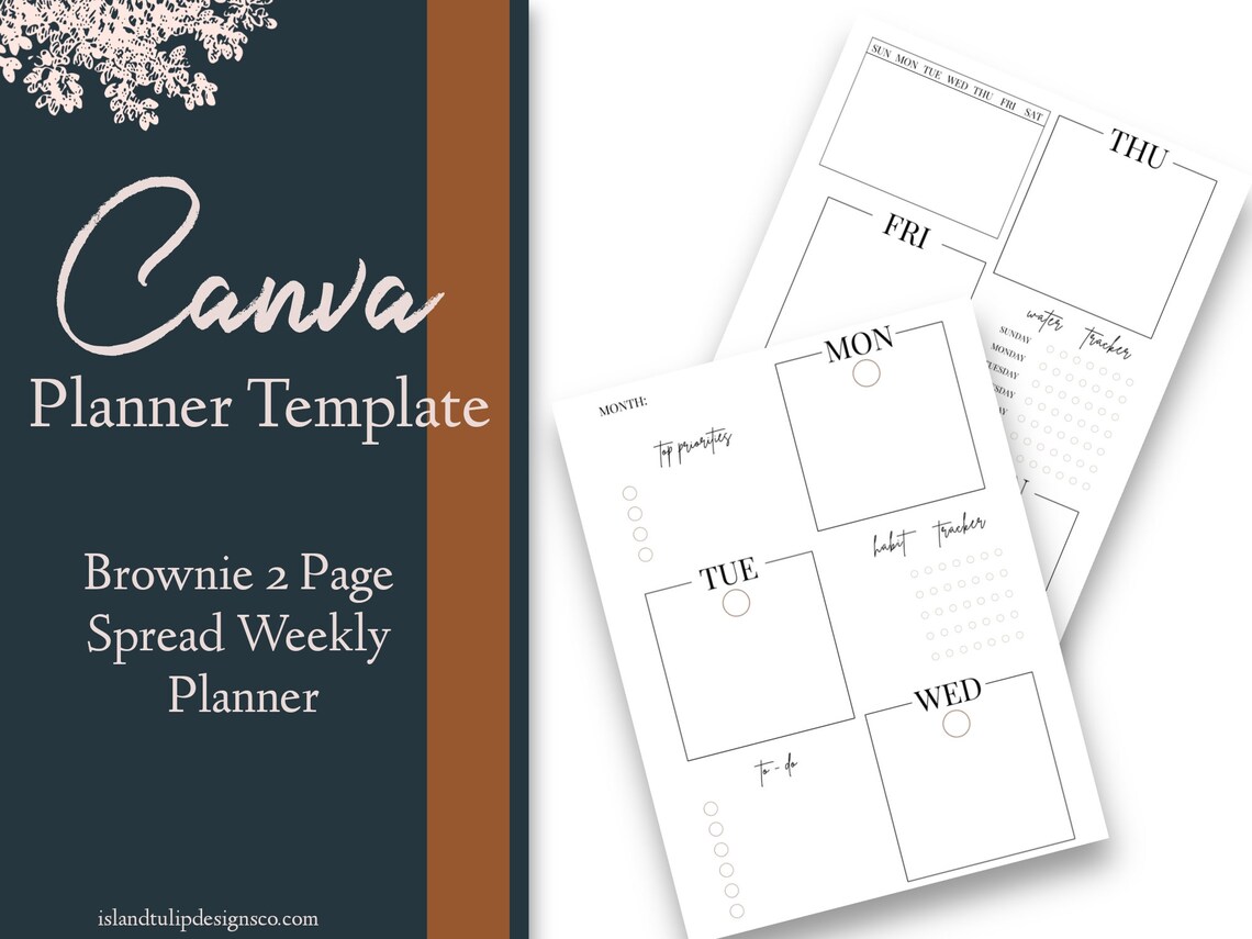 Canva Commercial Use Undated Weekly Planner Template-planner Inserts ...
