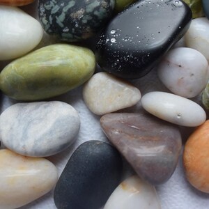 1.5 Pounds Polished Beach Stones, Lot Machine-tumbled Beach Stones ...
