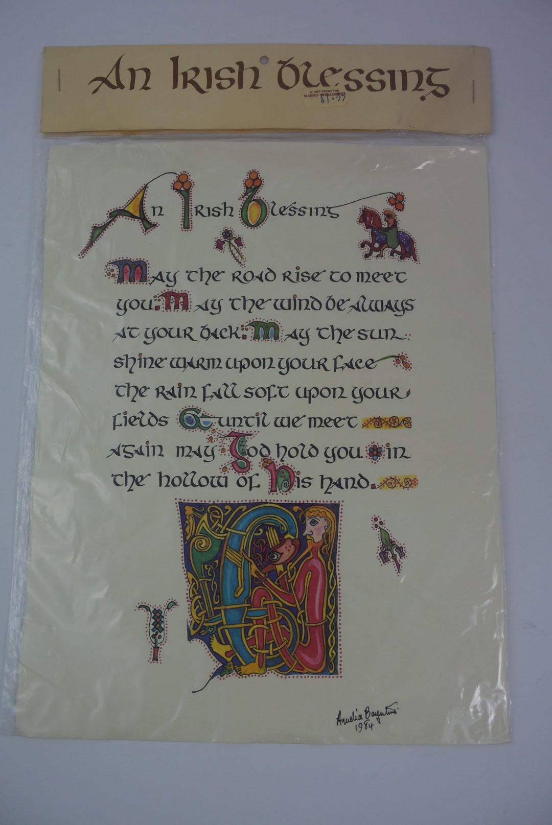 An Irish Blessing Calligraphy Art Print by Amelia Bayntun, Signed and ...