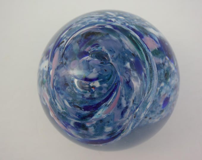 Hand Blown Art Glass Paperweight Signed Nelson, Vintage Handcrafted ...