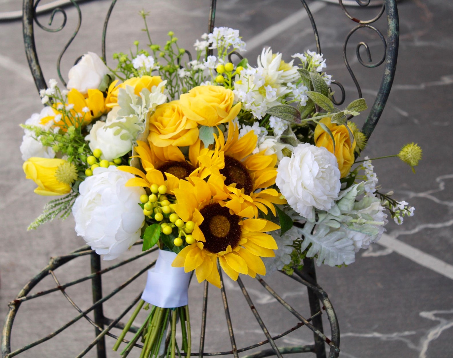 Boho Bouquet Sunflower Wedding Wedding Bouquet Sunflower - Etsy