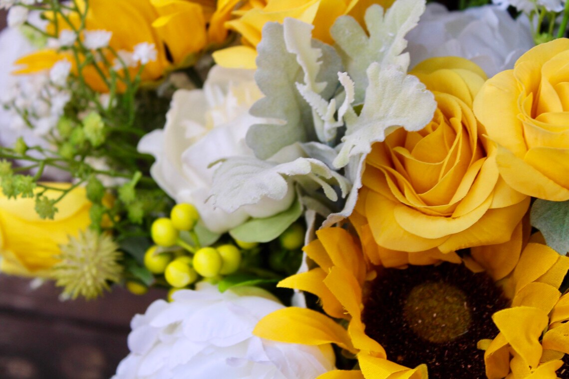 Boho Bouquet Sunflower Wedding Wedding Bouquet Sunflower - Etsy