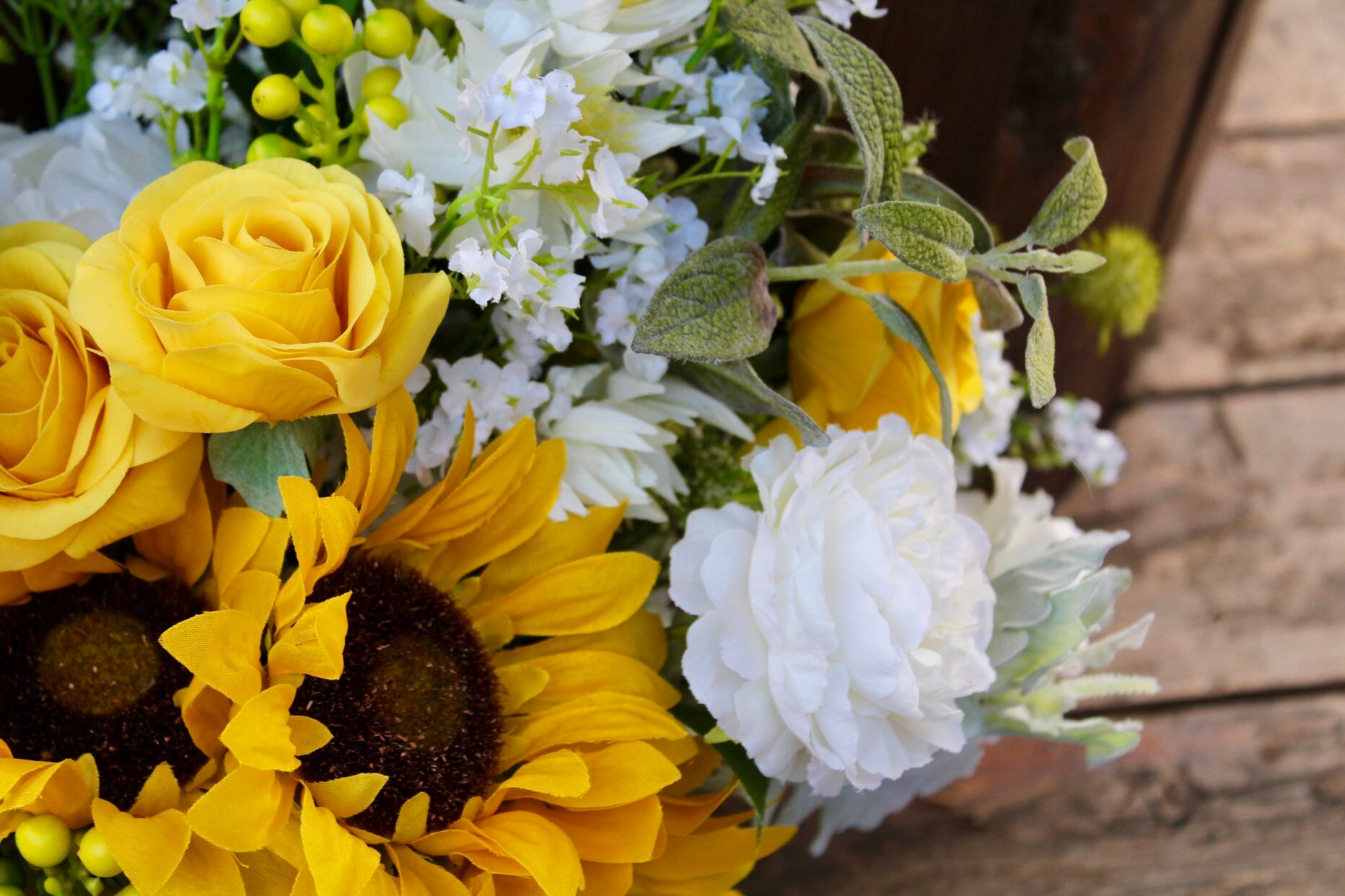 Boho Bouquet Sunflower Wedding Wedding Bouquet Sunflower - Etsy